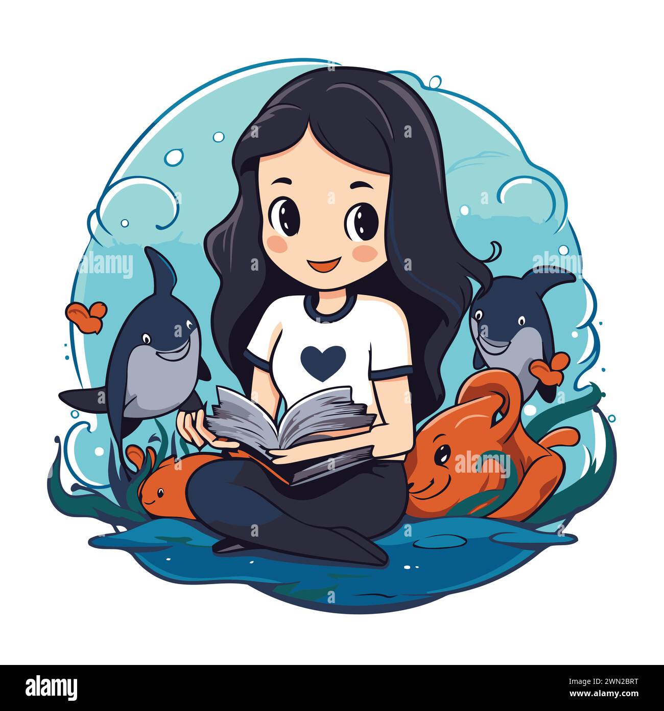 Sea reading Stock Vector Images - Alamy