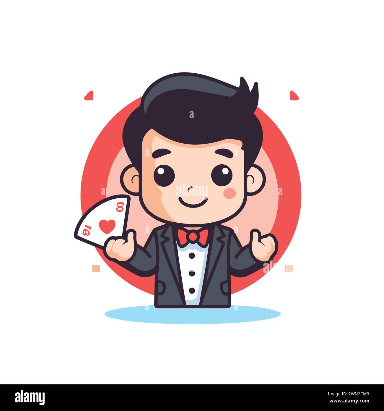 Cartoon illustration man playing cards hi-res stock photography and ...