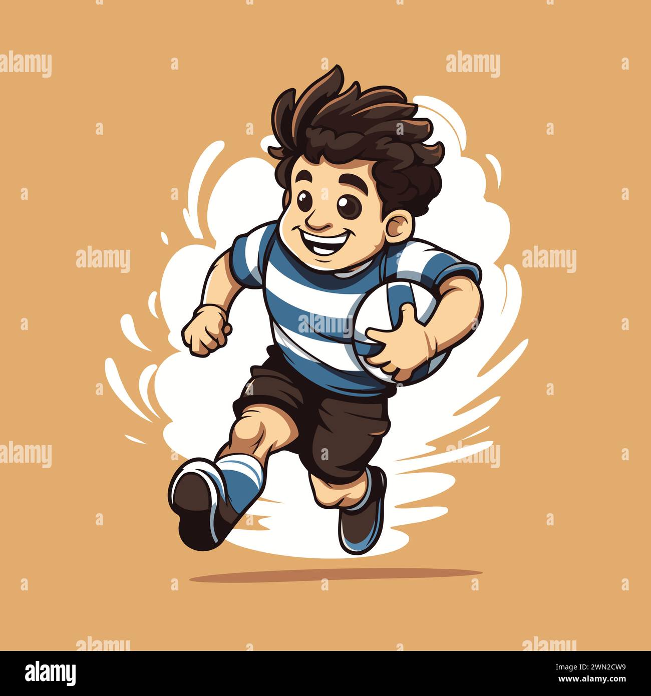 Soccer and rugby cartoon hi-res stock photography and images - Alamy