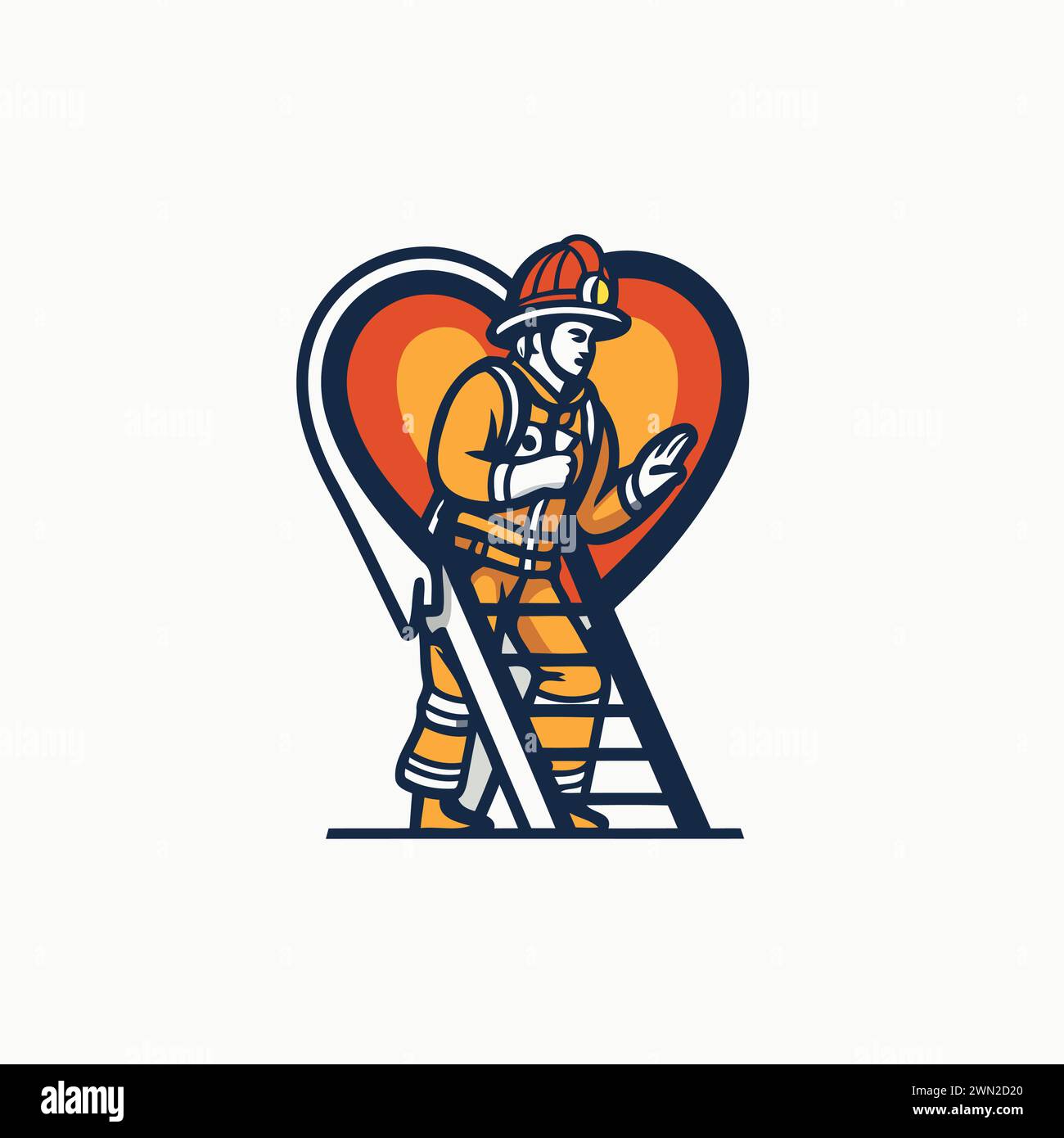 Fireman helmet logo hi-res stock photography and images - Alamy