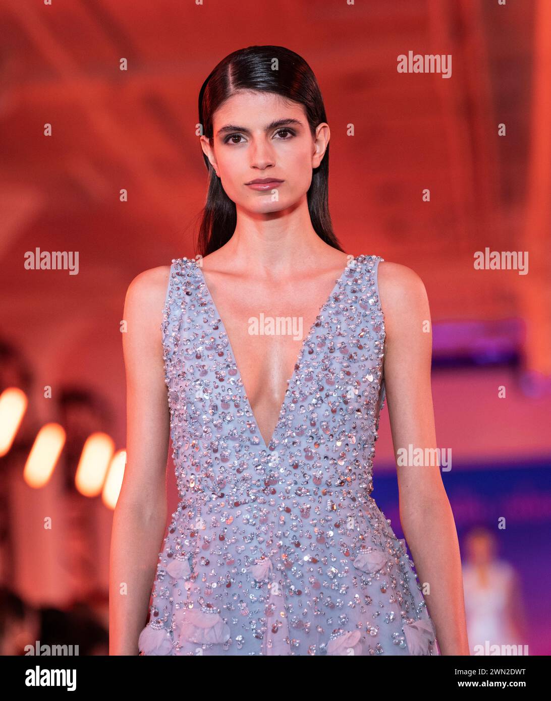 A model walks runway for Pamella Roland show during Fall 2024 New York ...