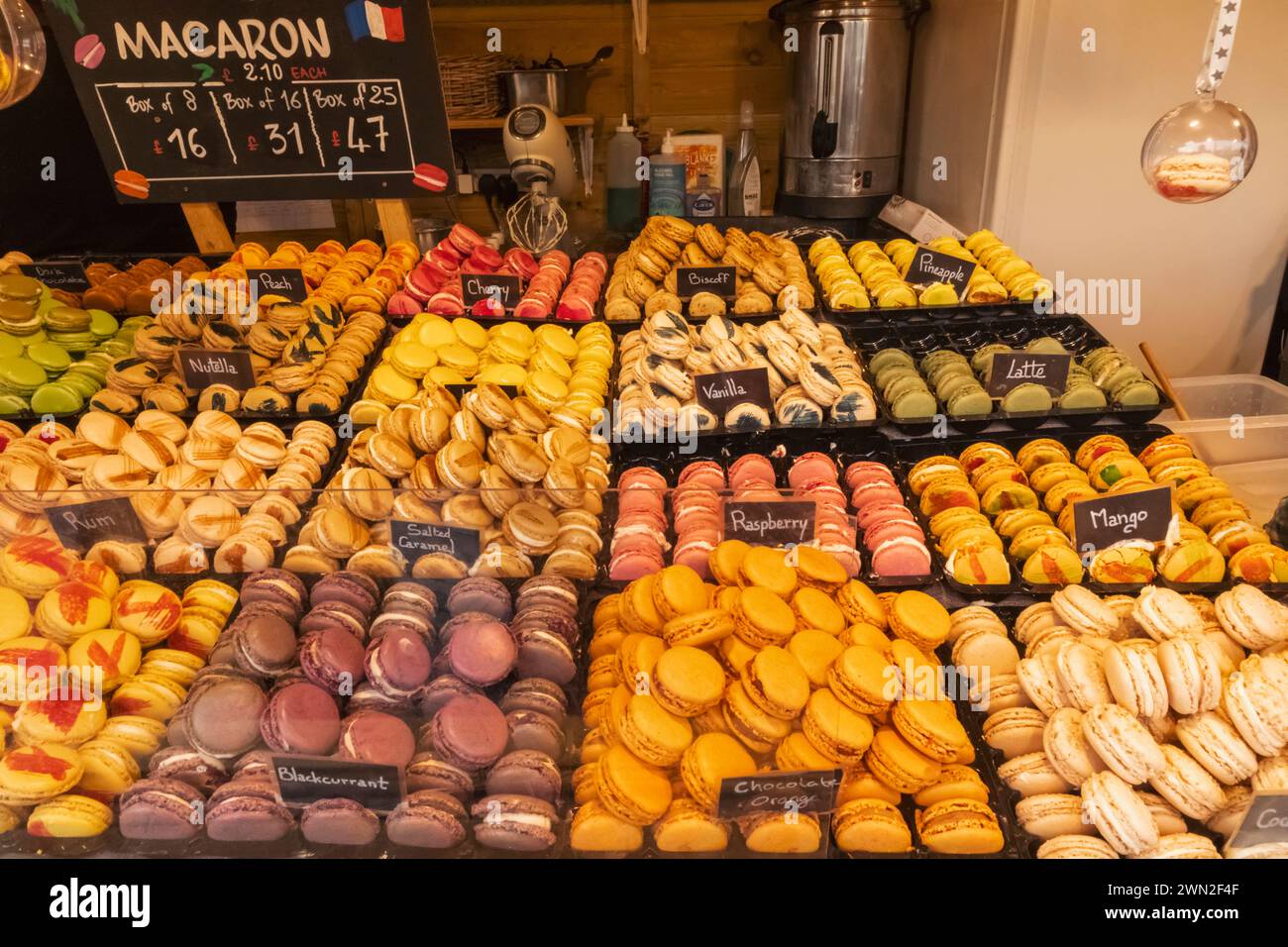 England, London, Southwark, Riverside Christmas Market, Stall Display ...