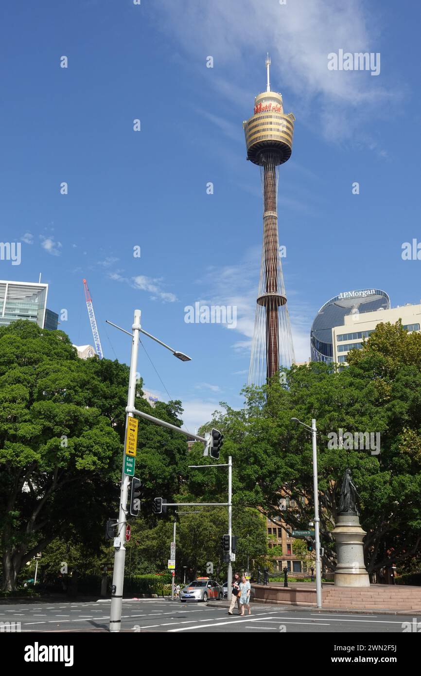The Westfield Sydney Tower, a prominent landmark in Sydney, Australia ...
