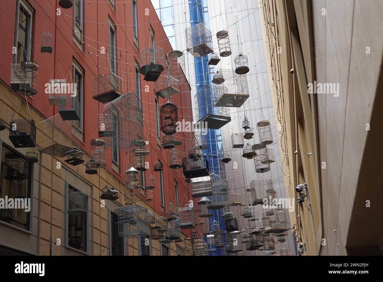 Angel Place birdcages, also known as Sydney bird cages, adorn Angel ...