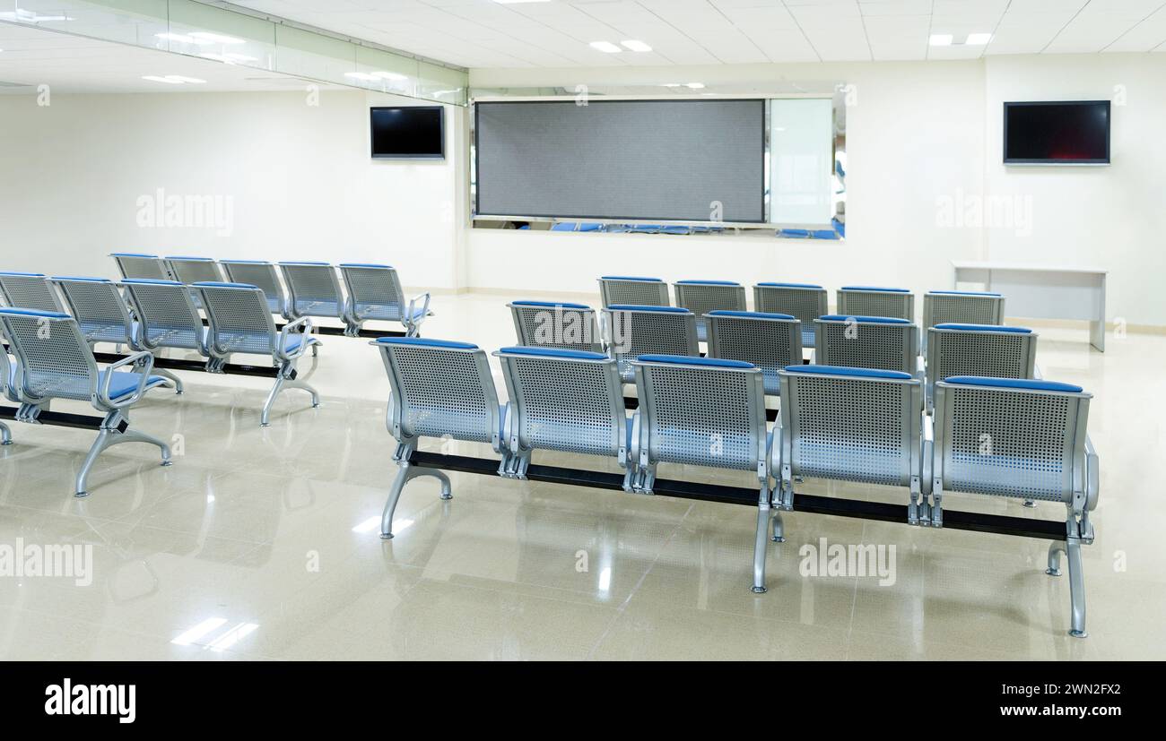 Hospital waiting room with group of chairs Stock Photo - Alamy