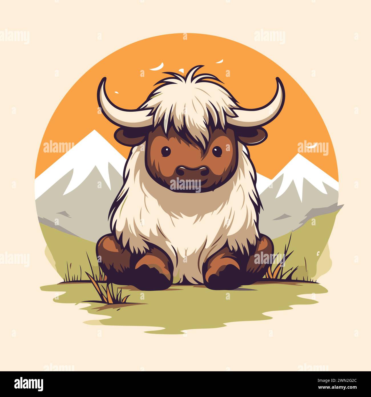 Yak illustration graphic Stock Vector Images - Alamy