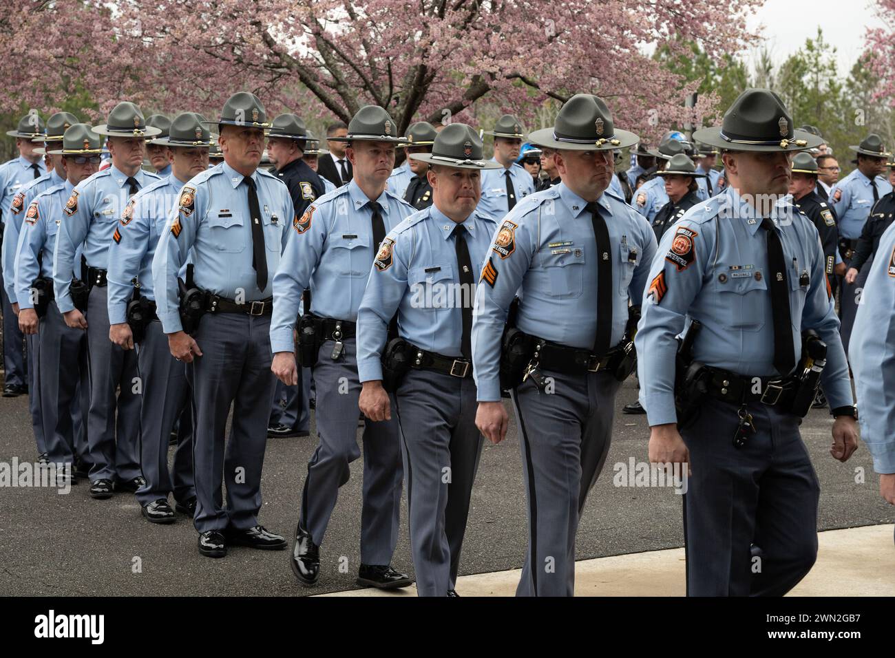 Canton, Georgia, USA. 27th Feb, 2024. Georgia State Troopers file into ...