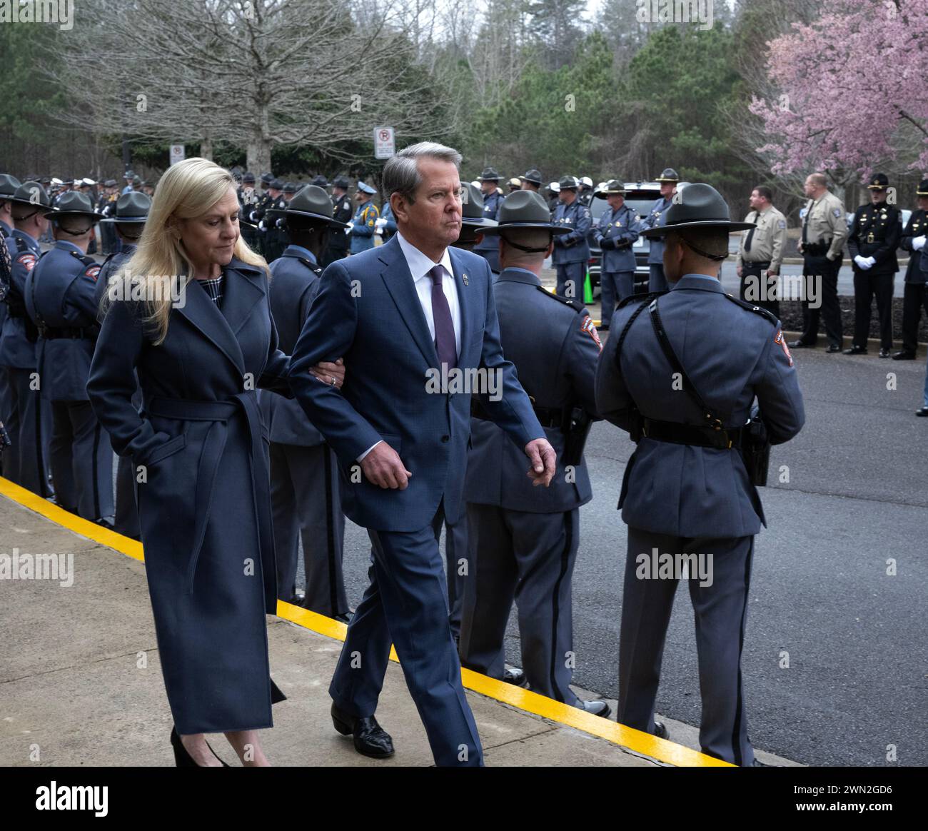 Canton, Georgia, USA. 27th Feb, 2024. Georgia Gov. Brian Kemp and wife ...