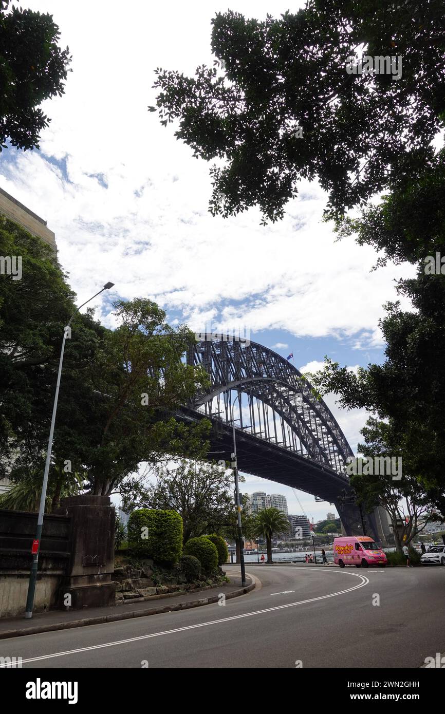 Sydney harbour bridge, view from Hickson Road Stock Photo - Alamy