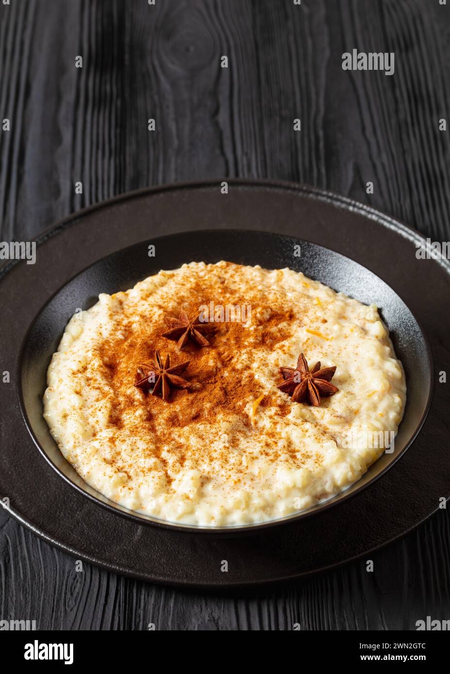 rizogalo, creamy greek rice pudding of whole milk, white rice, cinnamon ...