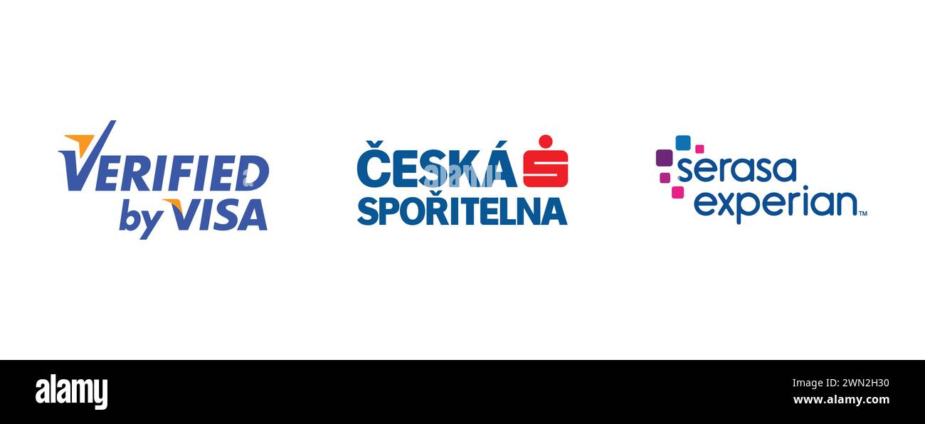 Serasa Experian New, Verified by Visa, Ceska Sporitelna. vector ...