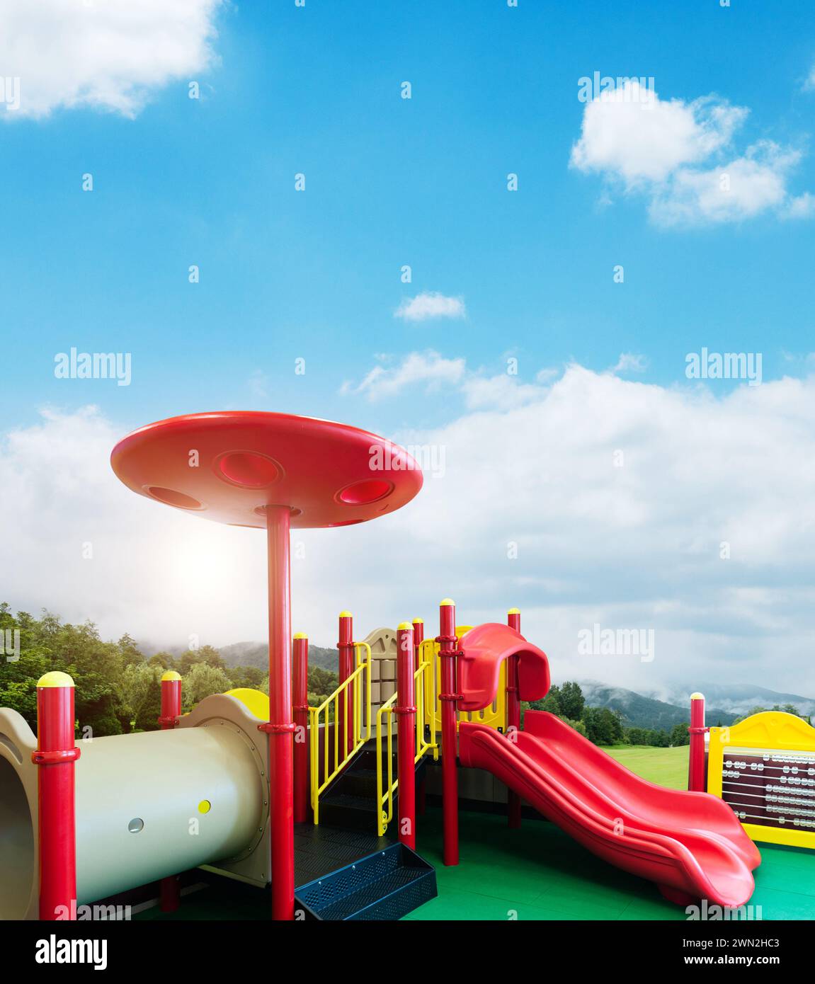 Empty area for children with nursery school hi-res stock photography ...