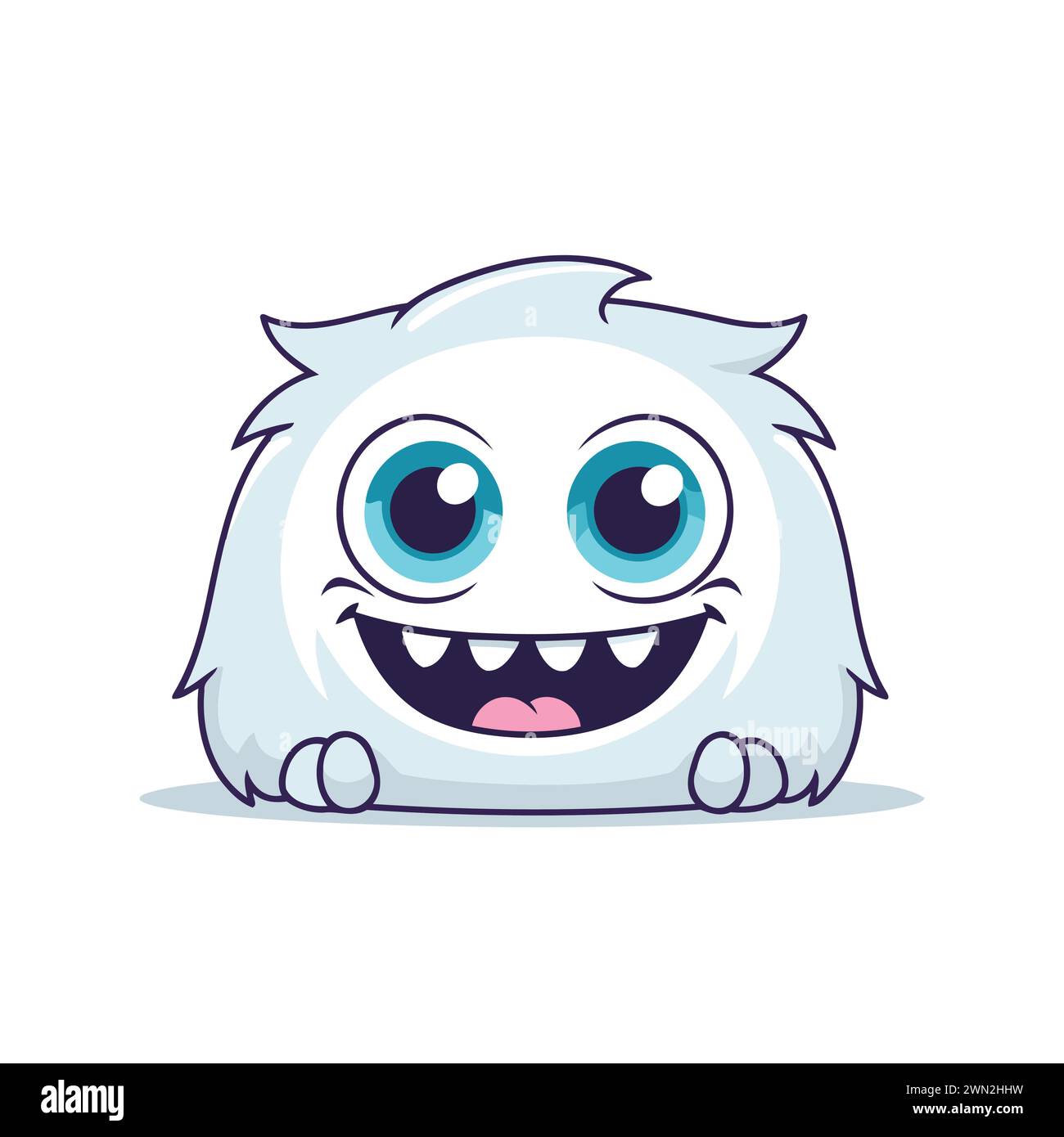 Cute monster. Cartoon vector illustration. Isolated on white background ...