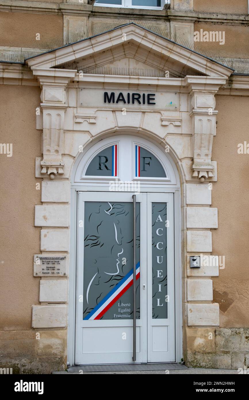 audenge , France - 02 29 2024 : mairie text means city hall on facade building in arcachon bay ...