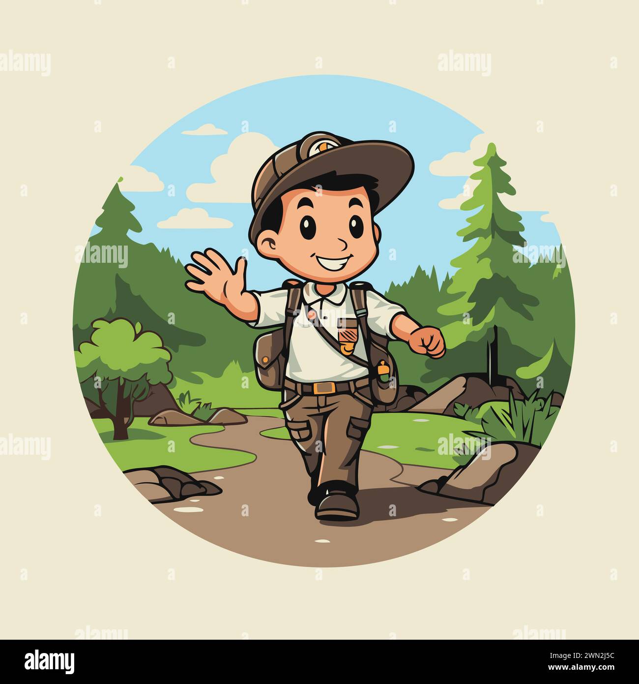 Boy scout hat Stock Vector Images - Alamy