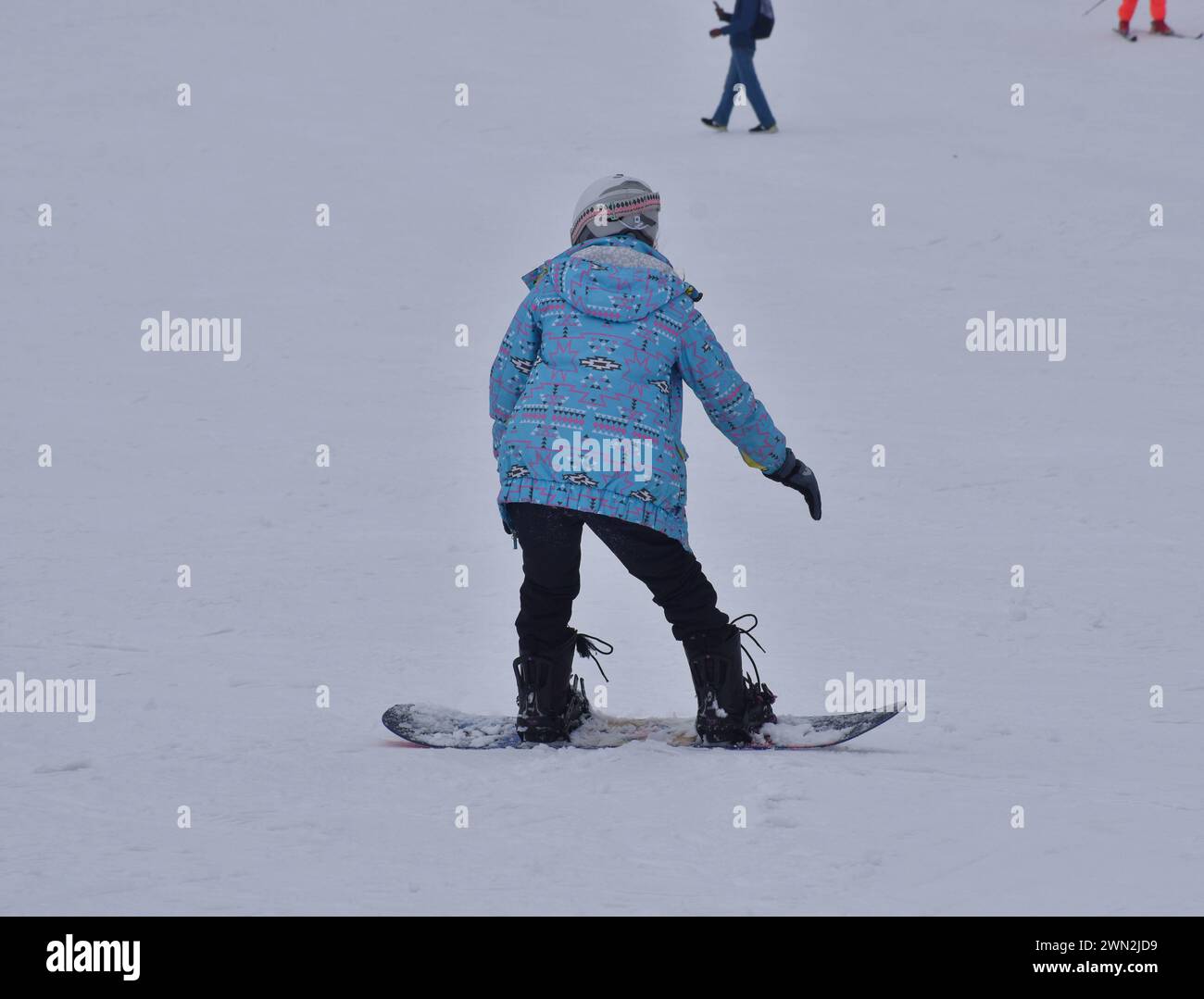 Non Exclusive: February 28, 2024, Gulmarg, India: A tourist enjoys ...