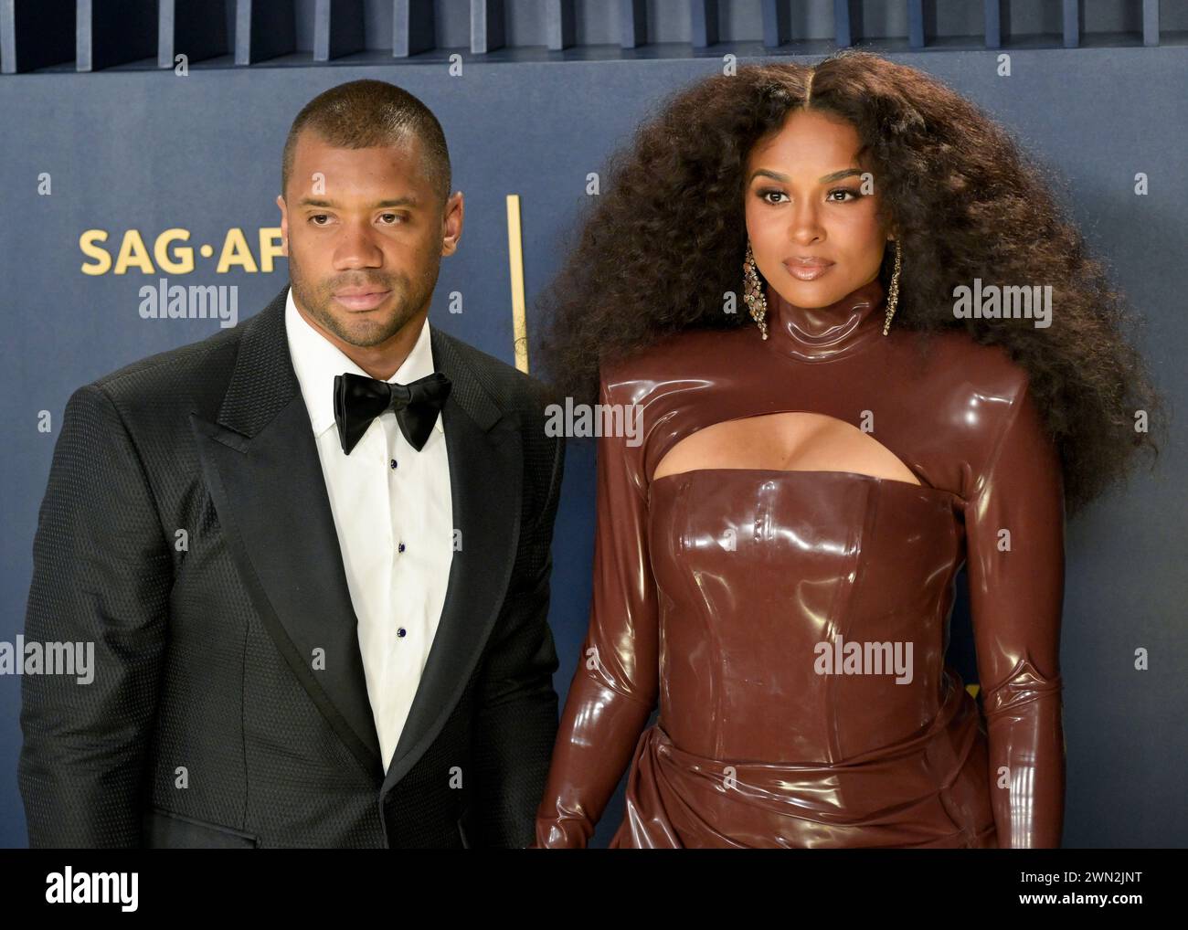 Los ANgeles, California, USA. 24th Feb, 2024. Russell Wilson and Ciara ...