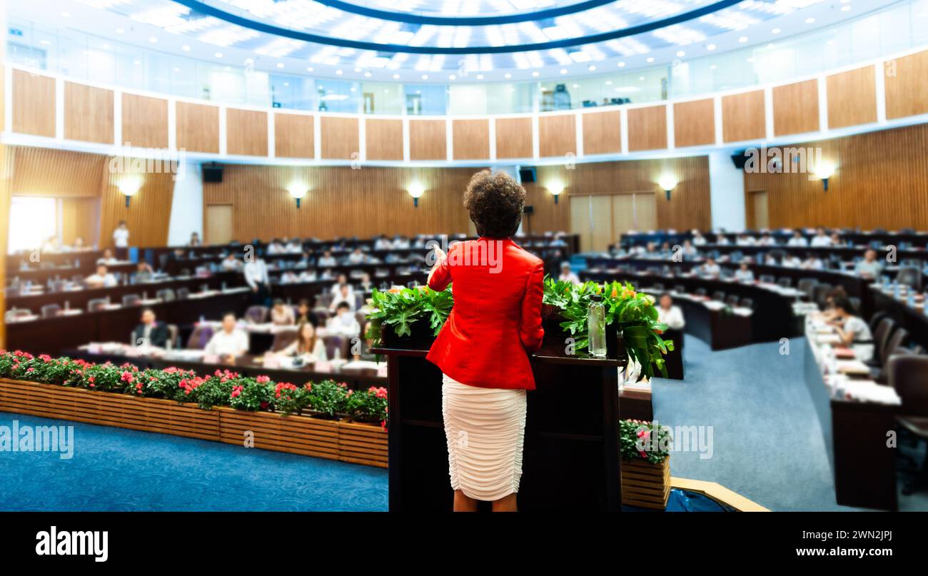 Woman making speech skirt hi-res stock photography and images - Alamy