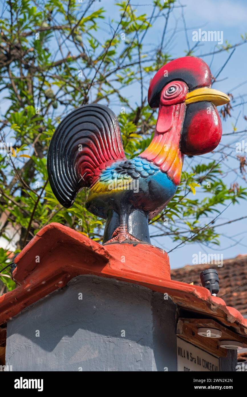 Portuguese cockerel emblem Rooster of Barcelos Fontainhas quarter ...