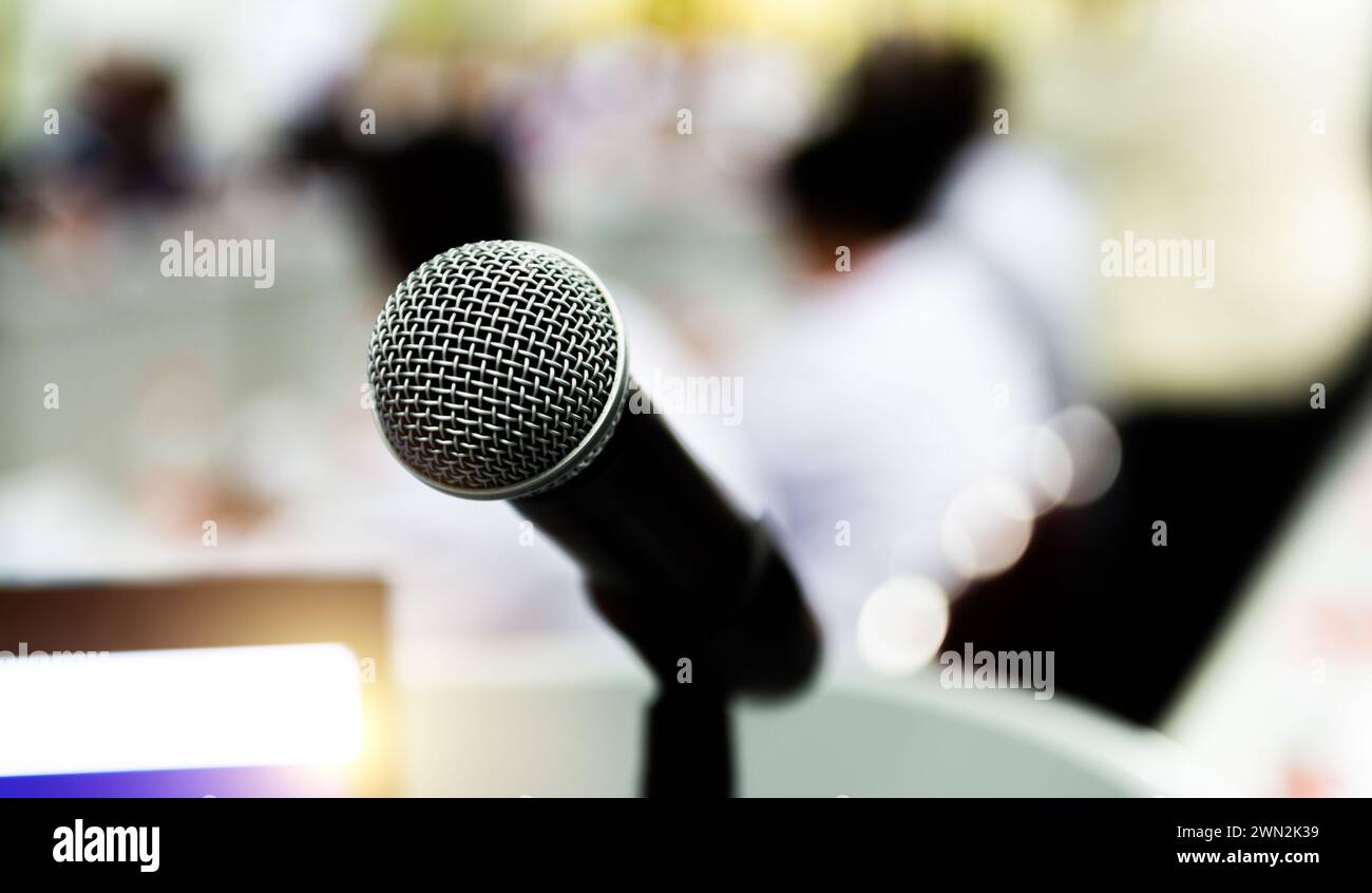 Rostrum microphone in conference hi-res stock photography and images ...