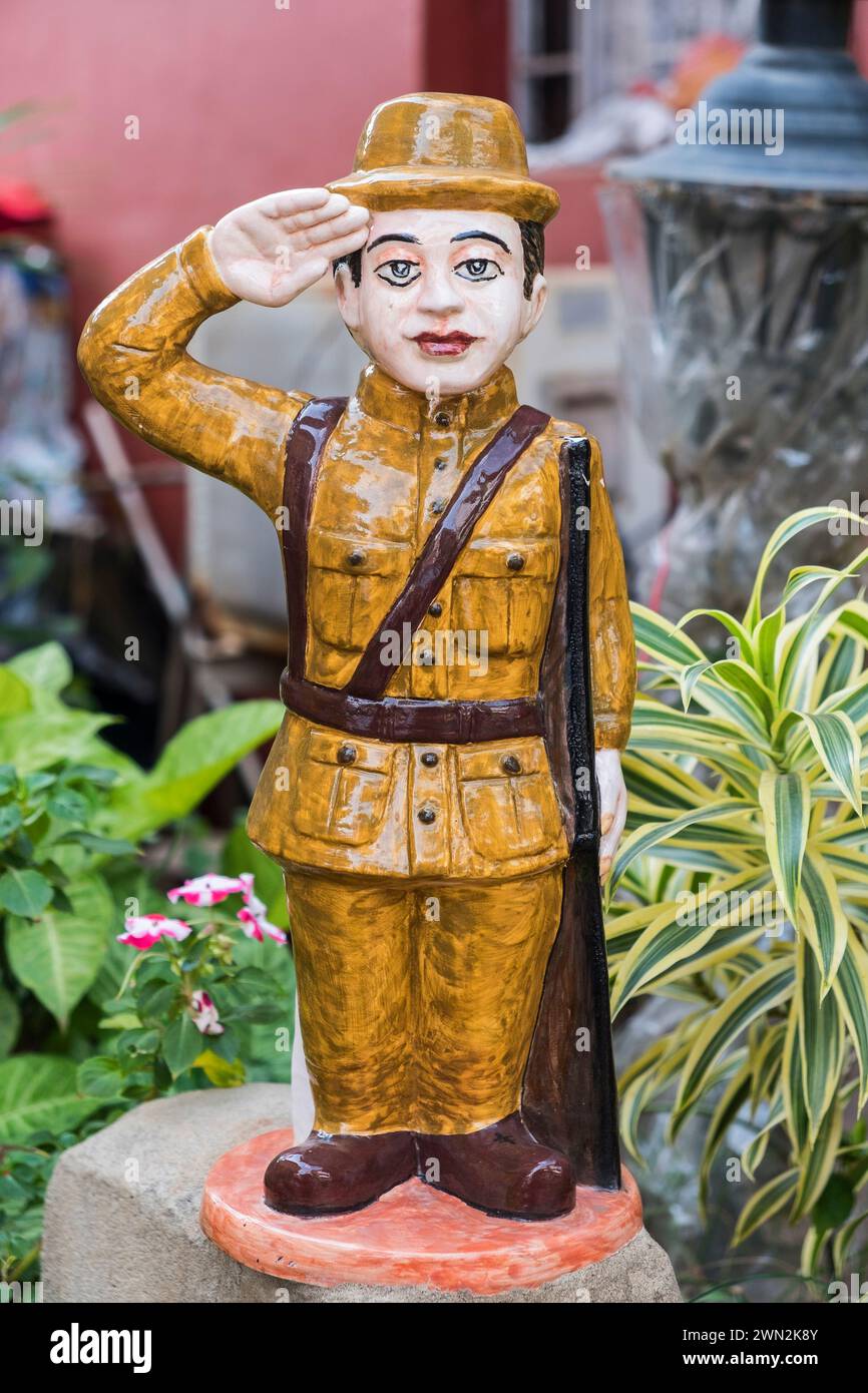 Portuguese soldier statue Fontainhas Panjim Goa India Stock Photo - Alamy
