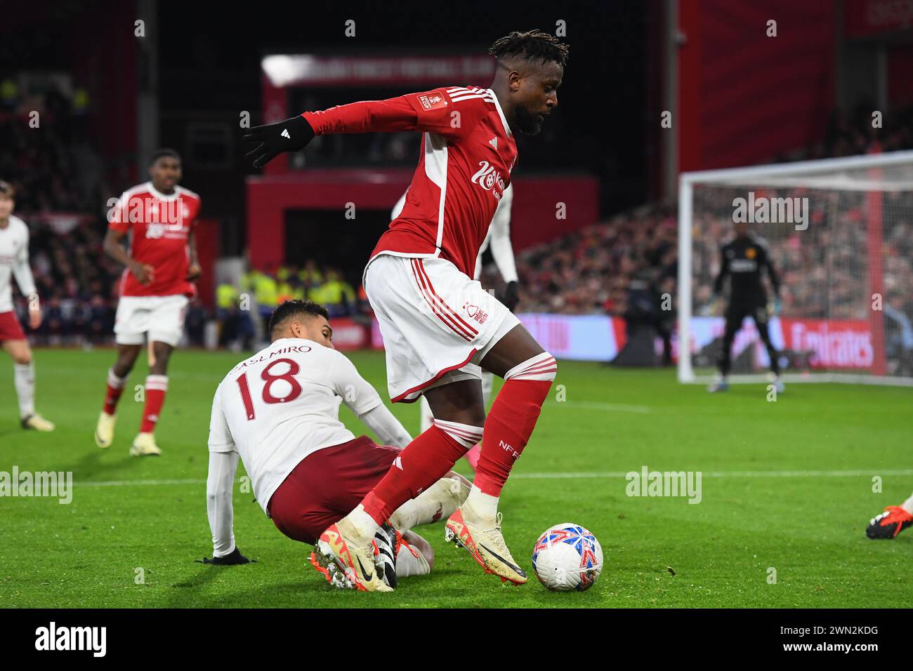 Divock Origi of Nottingham Forest in action during the FA Cup Fifth ...