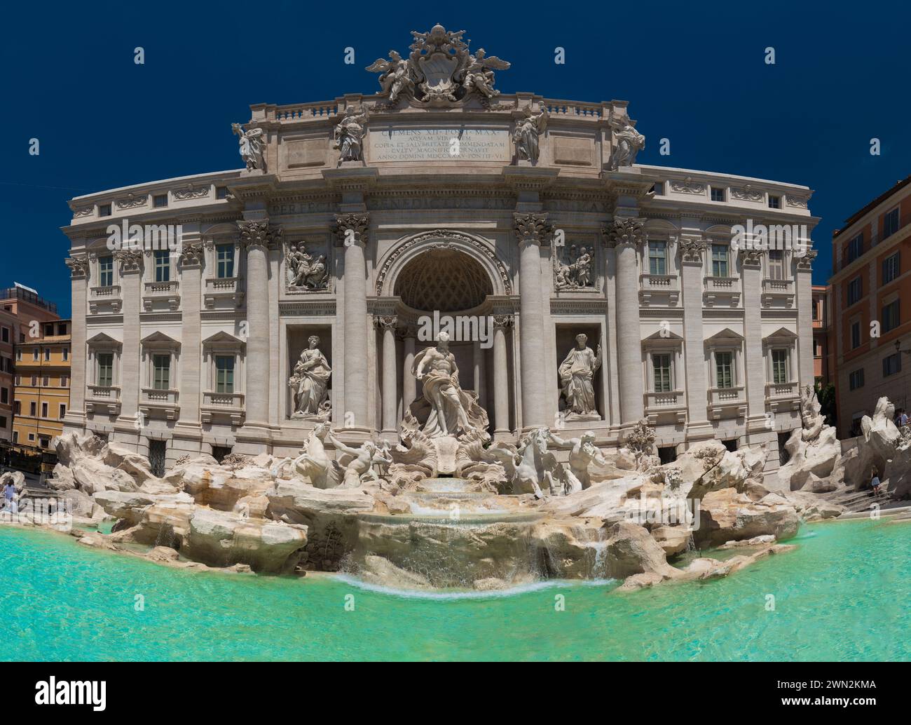 Postcard of Rome.Trevi Fountain in Rome, Italy. Trevi is most famous ...