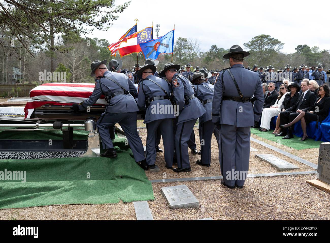 Canton, Georgia, USA. 27th Feb, 2024. Georgia state troopers place ...