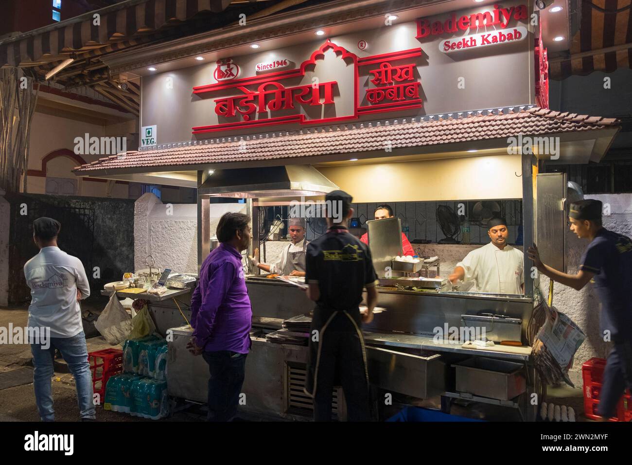Bademiya vegetarian food stall Colaba Mumbai Bombay Maharashtra India ...