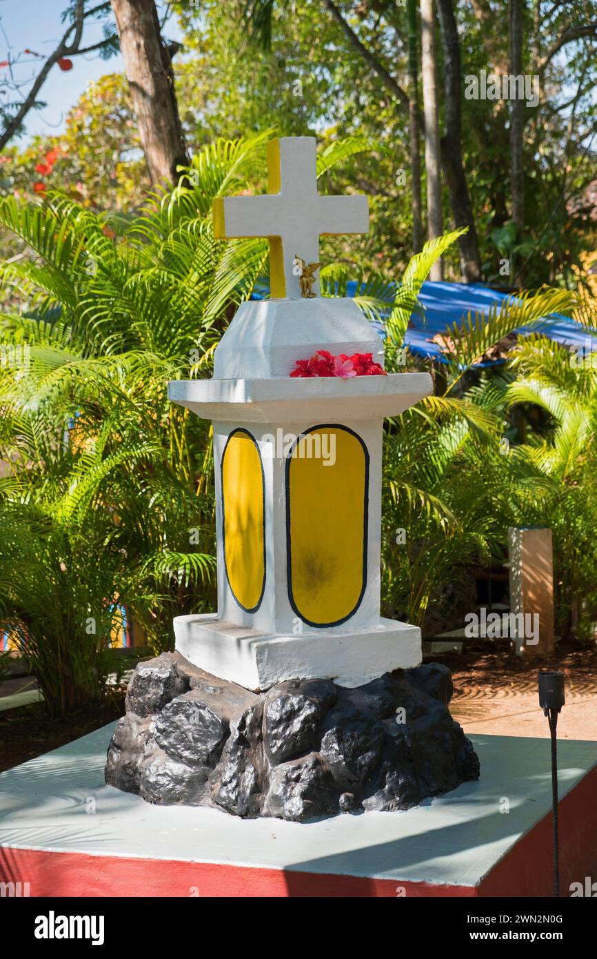 Shrine cross Big Foot Ancestral Goa museum Loutolim Salcete Goa India ...