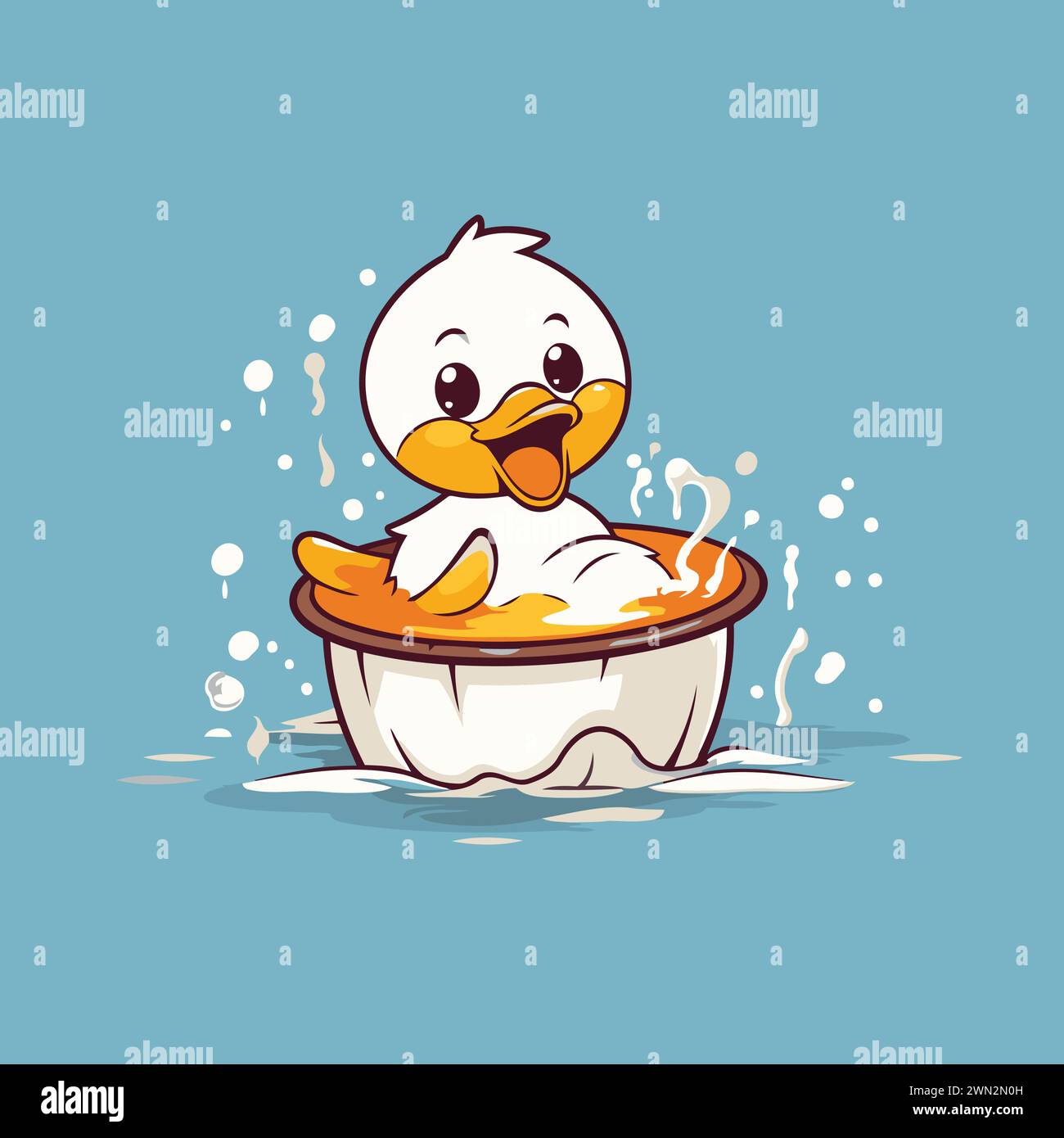 Bathing duck Stock Vector Images - Alamy