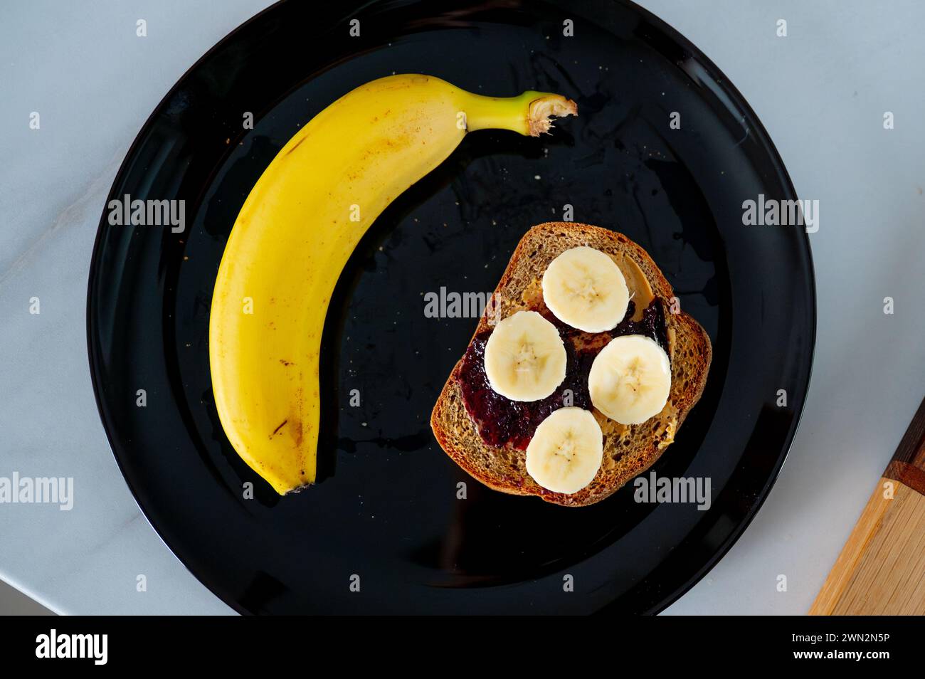 Preparing for a delicious treat: Banana bread setup in a well-lit ...