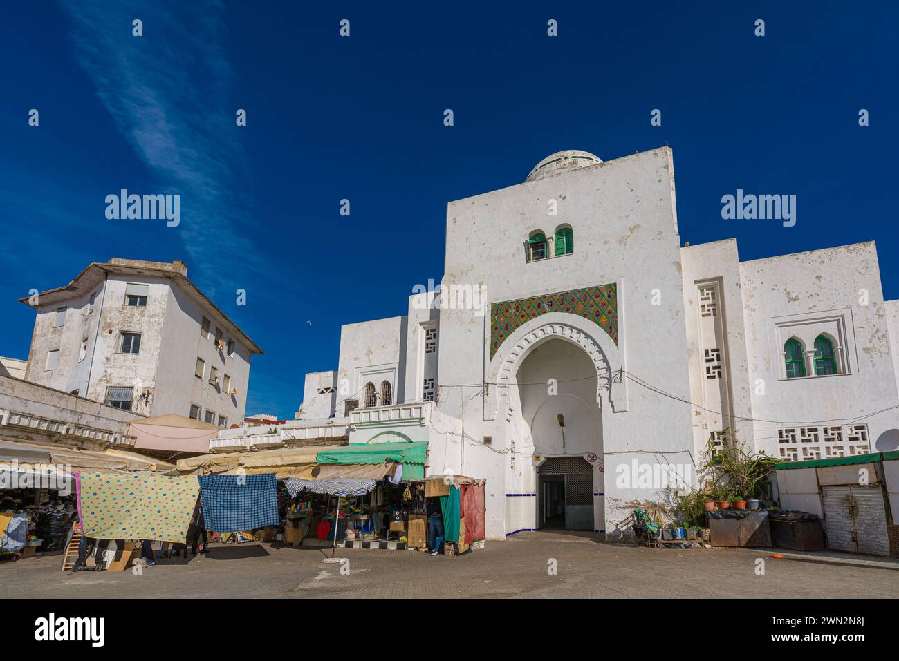 Tetouan, Morocco. January 26, 2024. Exterior of the City Central Market ...