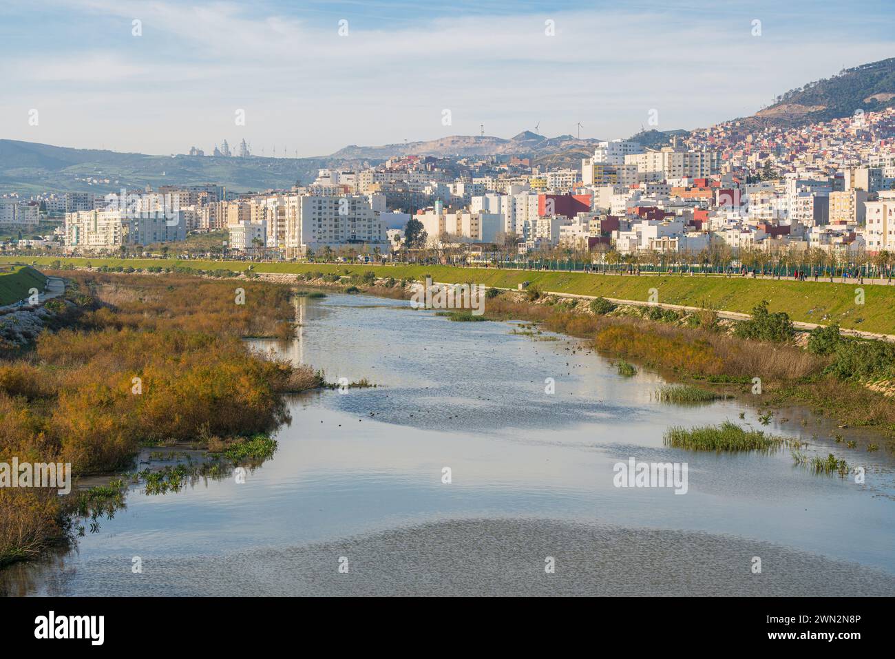 Scenic view of Tetouan city with the Martil River in North Morocco ...