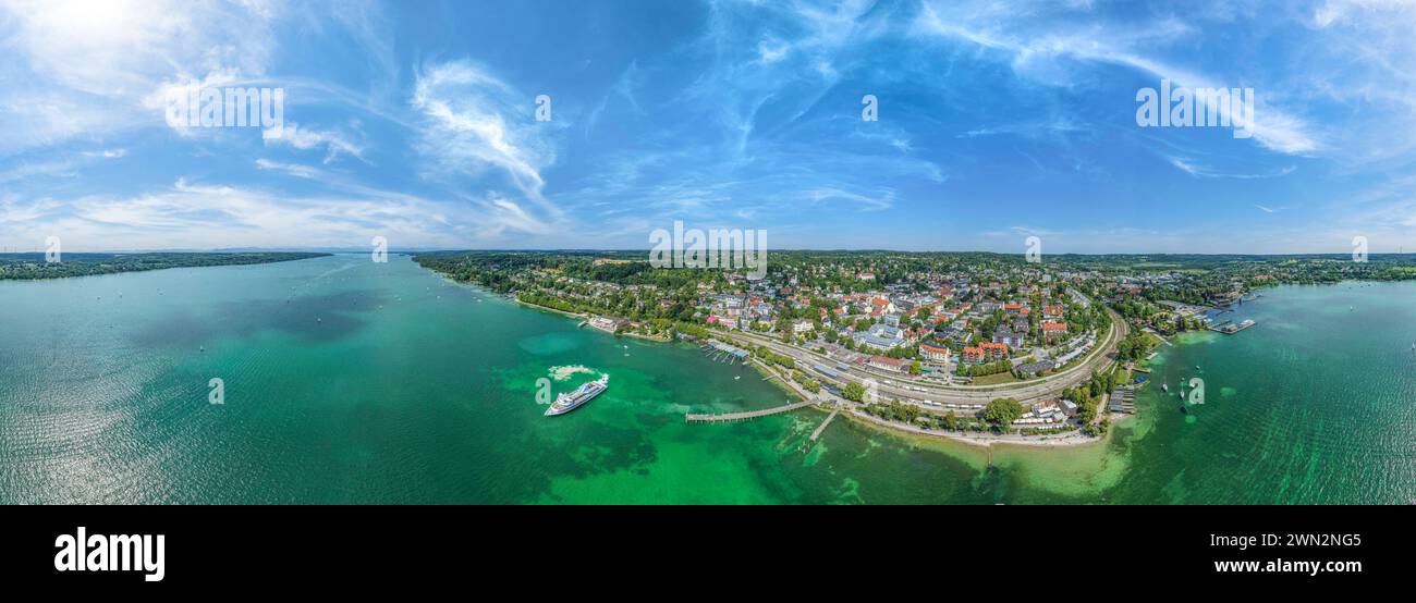 Ausblick auf den Ausflugs- und Erholungsort Starnberg in Oberbayern Starnberg am nördlichen Ufer ...