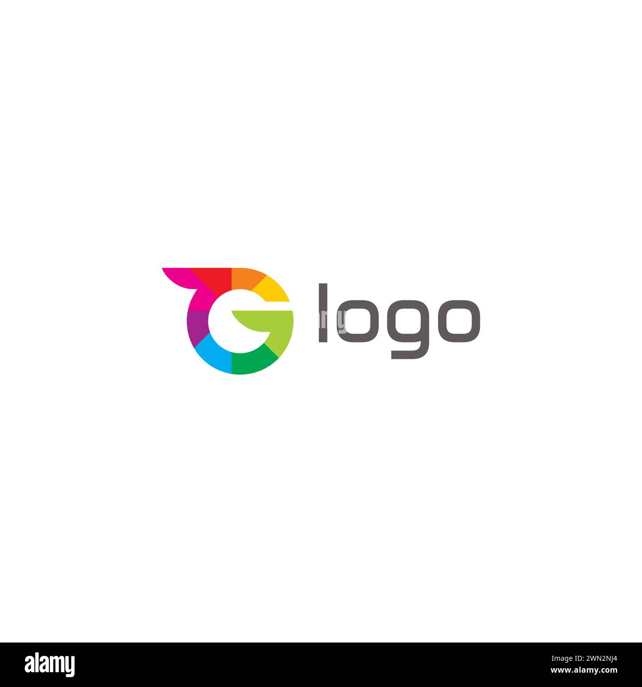 G Logo Simple full color. Letter G Modern Design Stock Vector Image ...