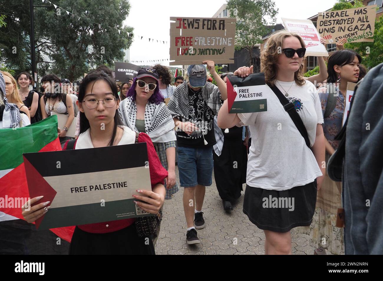 Canberra, 29/02/2024, Around 200 students in Canberra rally at ANU and ...