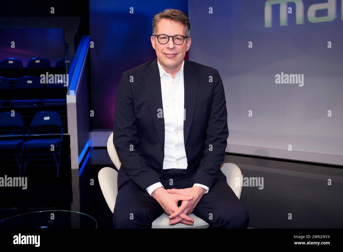 Markus Blume in der ARD-Talkshow maischberger im Studio Berlin ...