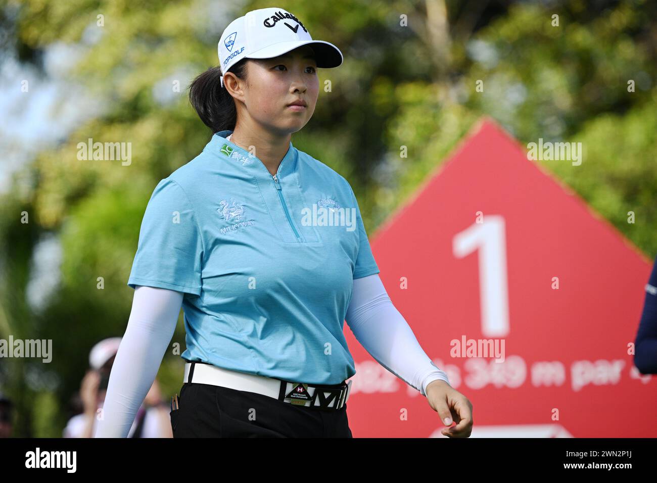 (240229) -- SINGAPORE, Feb. 29, 2024 (Xinhua) -- Yin Ruoning of China ...