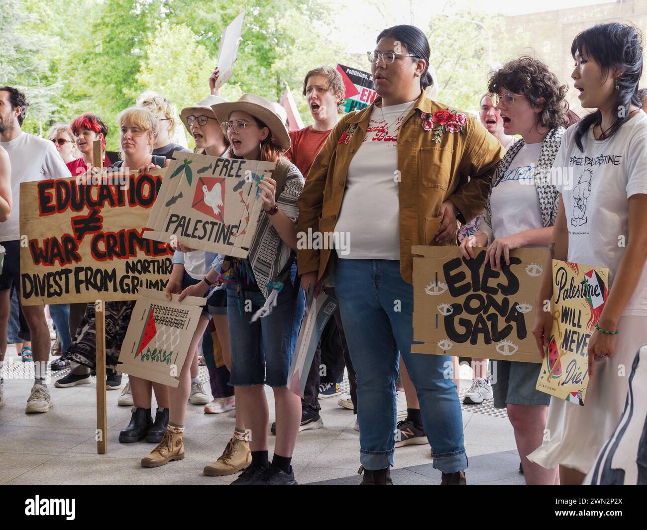 Australia, Canberra 29 February 2024. Around 200 Canberra students ...