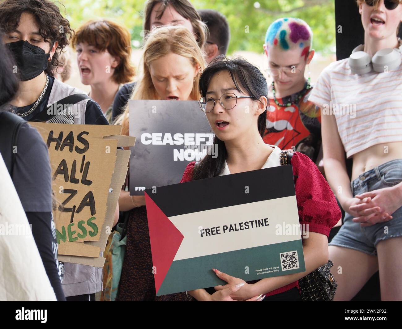 Australia, Canberra 29 February 2024. Around 200 Canberra students ...