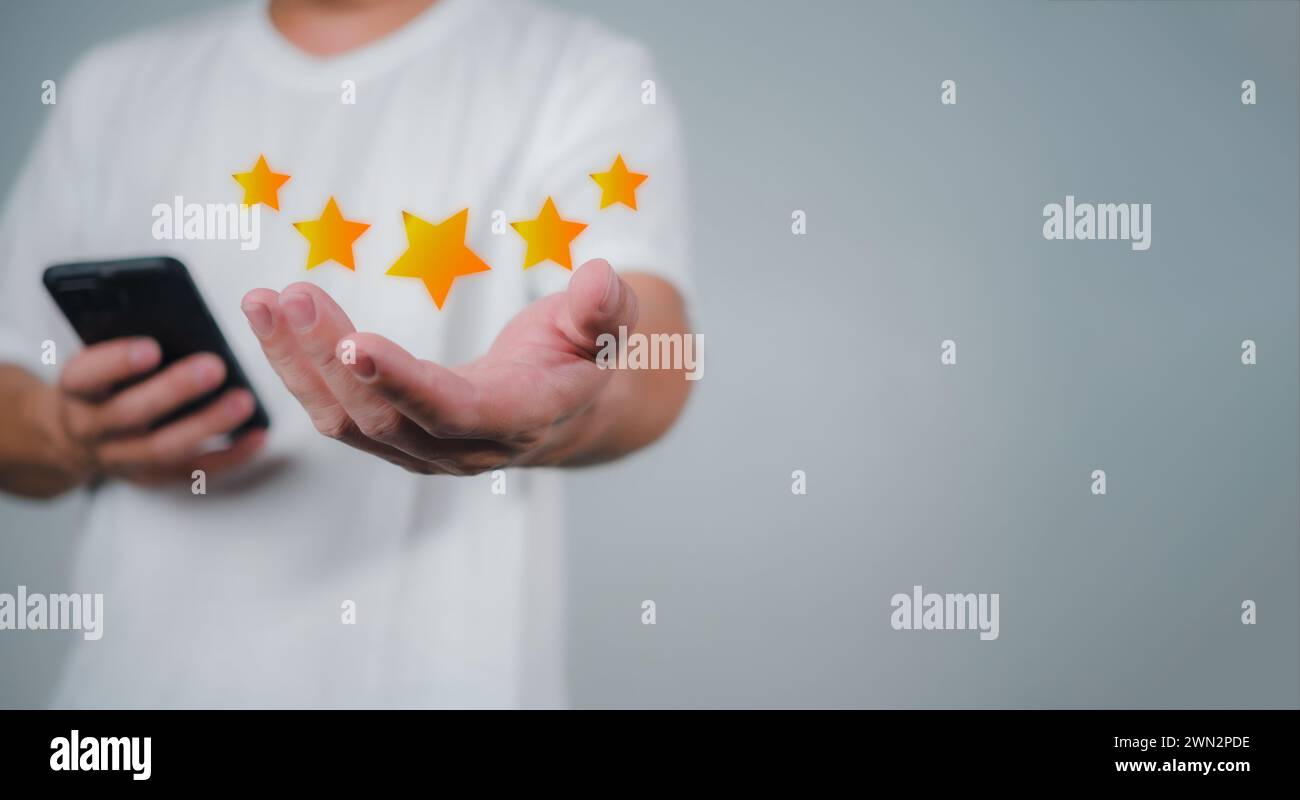 Customer Satisfaction Survey concept, service experience rating online ...