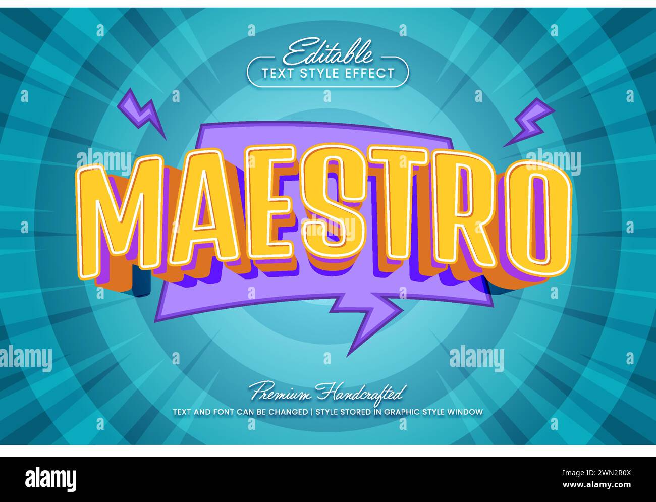 Maestro musical editable vector text effect graphic style template ...