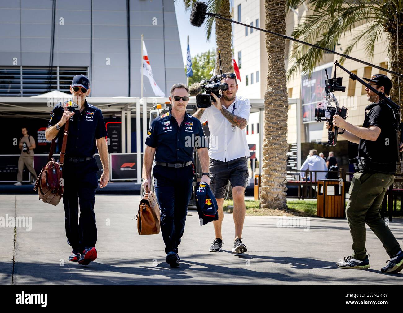 BAHRAIN - Christian Horner (Red Bull Racing) together with Adrian Newey ...