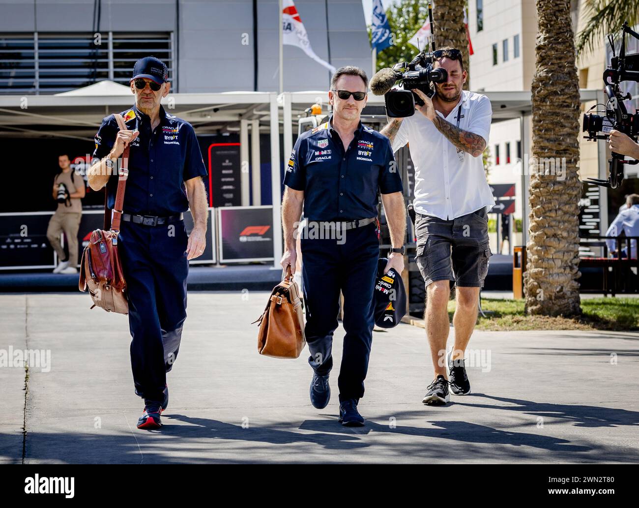 BAHRAIN - Christian Horner (Red Bull Racing) together with Adrian Newey ...