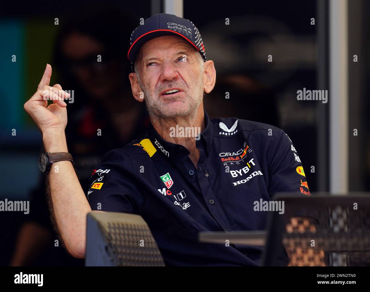 Red Bull Racing chief technical officer, Adrian Newey at the Bahrain ...