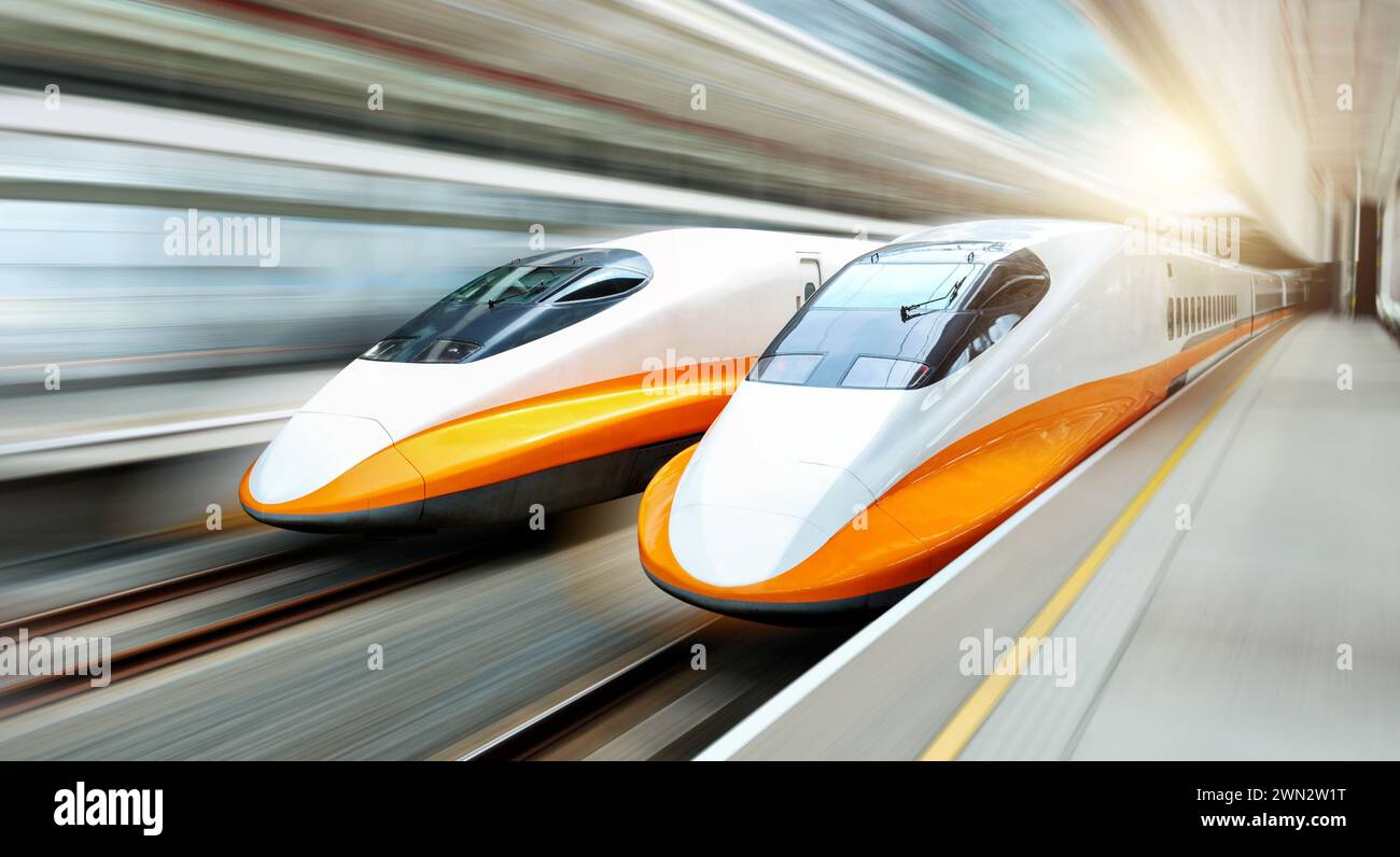 Modern commuter train inside railway hi-res stock photography and ...