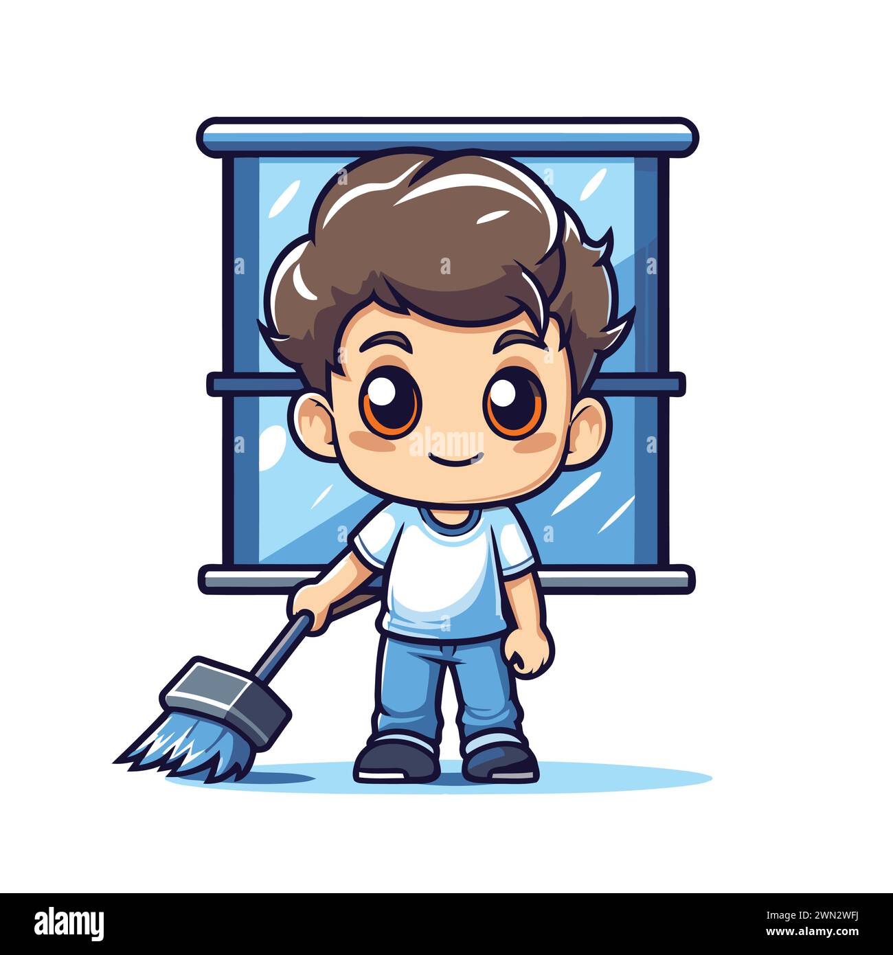 Boy mop Cut Out Stock Images & Pictures - Alamy