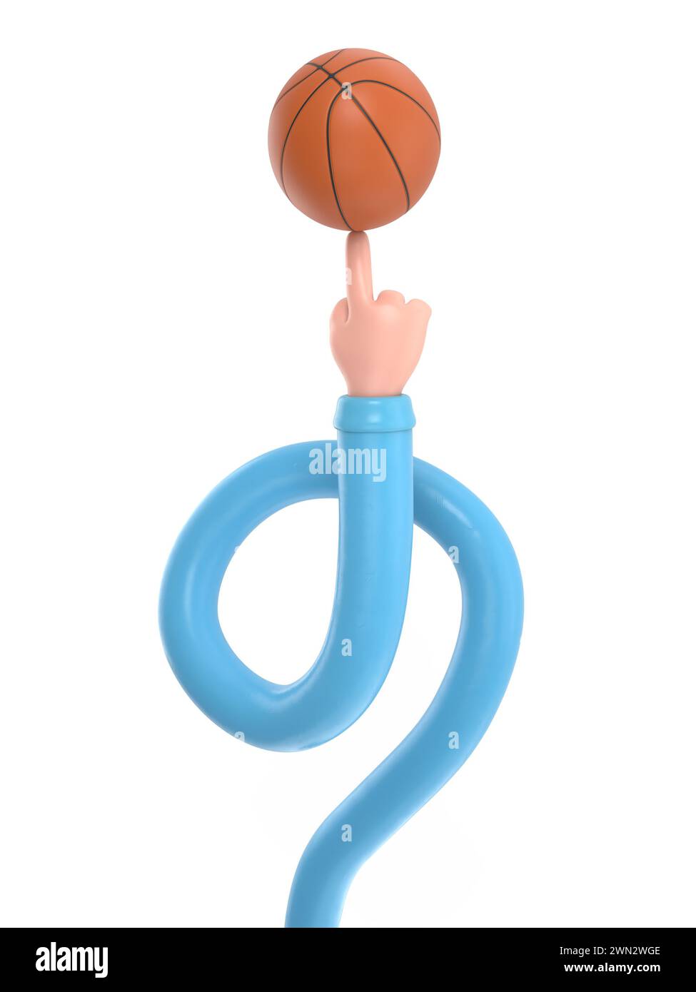 Cartoon Gesture Icon Mockup.3d businessman's hand is spinning a ...