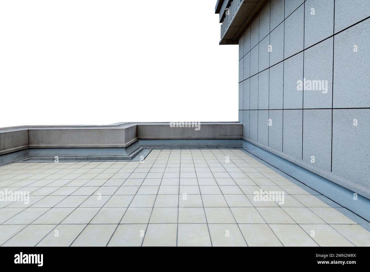 Empty platform against white background Stock Photo - Alamy